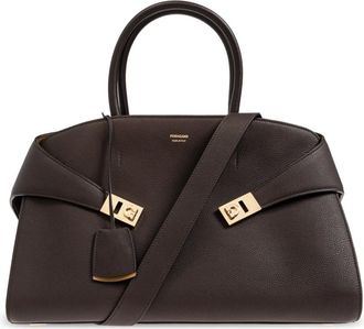 Ferragamo Femme, Sacs, Brun, Taille: ONE Size Sac &agrave; bandouli&egrave;re Hug Medium