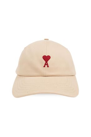 Ami Cap With Logo, Mens, Beige