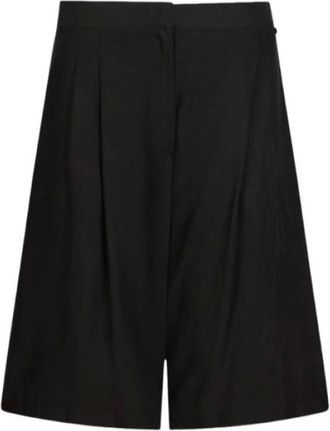 Liu Jo Femme, Shorts, Noir, Taille: 38 FR Linen Blend Bermuda Shorts