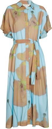 Marie M&eacute;ro Femme, Robes, Multicolore, Taille: 46 FR Robe Chemise Longue Imprim&eacute;e