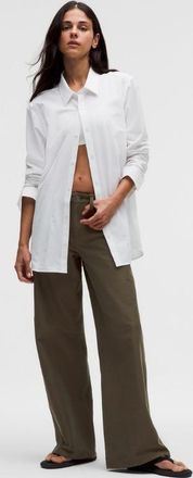 lululemon Pantalon EasyFive taille basse large classique Standard pour Femmes - Brun/Vert - Taille 24