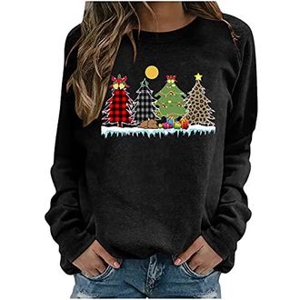 Generic Sweat-shirt &agrave; manches longues pour femme 2026, Noir, 3XL