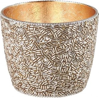 Gift Company Madras Windlicht, au&szlig;en besetzt mit Perlen/innen Gold