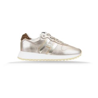 Hogan Leder-Sneaker mit Animal-Print - - Shoes - Damen - Gelb - 36 EU