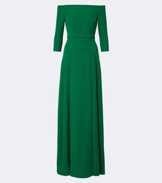 SAFiYAA Off-Shoulder-Abendkleid Amadora aus Cr&ecirc;pe