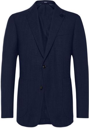 Joop Sakko aus einem Wolle-Leinen-Mix mit Fischgr&auml;tstruktur in