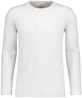 Ragman Herren Langarm Shirt mit rundhals Bodyfit Weiss-006 XXX-Large