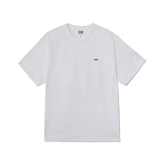Obey Flammen Stencil T-Shirt Baumwolle Kurzarm - - Tops - Herren - Wei&szlig; - S