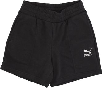 Puma Schwarze Pintuck Shorts Leichte Tracksuit Shorts - - Shorts - Damen - Schwarzk - M