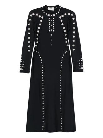 Coperni robe métallisée à manches longues - Noir