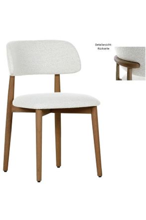 Livetastic Stuhl, Nussbaum, Beige, Holz, Textil, Eiche, massiv, rund, 49x79x51 cm, Esszimmer, St&uuml;hle, Esszimmerst&uuml;hle, Vierfu&szlig;st&uuml;hle