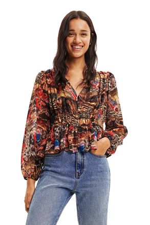 Desigual BLUS_Tapestry- LAC, 6060 Marron Etnic, S