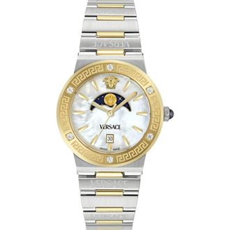 Versace Greca Logo Mondphase Diamant - - Accessories - Damen - Grau - ONE SIZE