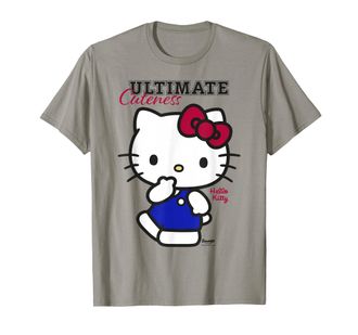 Hello Kitty College Sport S&uuml;&szlig;e Figur in klassischer Pose T-Shirt
