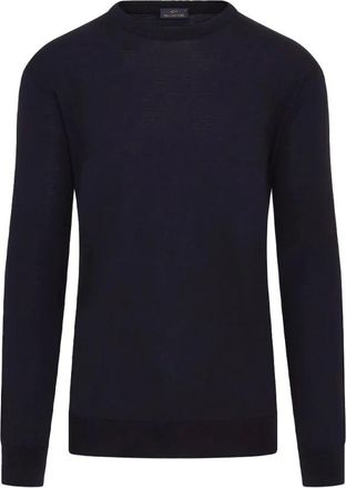 Paul & Shark Homme, Pulls, Bleu, Taille: XL Maglia in lana Merino Ultrafine ricamo Shark