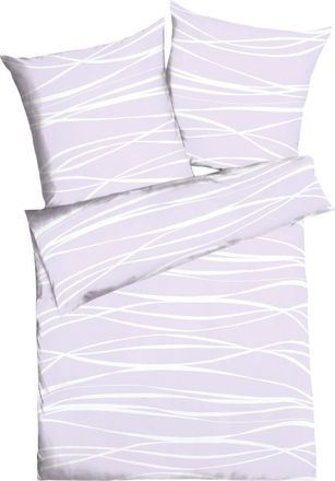 Kaeppel Bettwäsche Motion Colours Mako-Satin Flieder Größe 1x 155x220 cm + 1x 80x80 cm