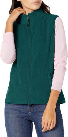 Amazon Essentials Damen Ärmellose Polar Soft Fleece-Weste Mit Klassischer Passform (Erhältlich In Übergröße), Dunkelgrün Heidekraut, XL