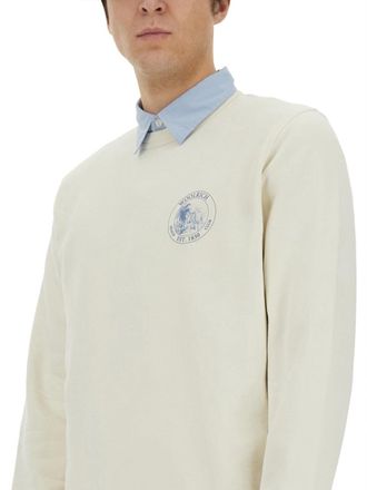 Woolrich Logo Cotton Sweatshirt - Ivory
