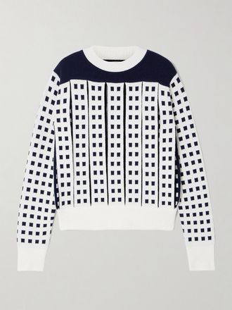 J.W.Anderson Pullover Aus Jacquard-strick Mit Cut-outs - Wei&szlig;