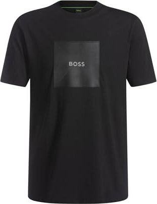 HUGO BOSS BOSS Hommes Tee Logo Rib T-Shirt en Jersey de Coton avec Logo Artistique