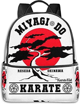 Jupsero Sac &agrave; dos d&eacute;contract&eacute; unisexe Karate Kid Mr Miyagi Do Red Variant Laptop Bookpackage Durable Imperm&eacute;able Bookbag Travel Bag Sac &agrave; dos r&eacute;glable