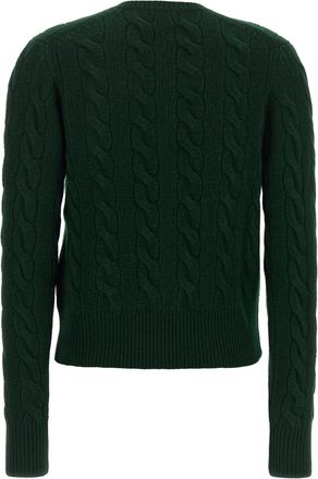 Polo Ralph Lauren Braided Wool-Cashmere Cardigan - Forest Green