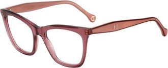 Carolina Herrera Femme, Accessoires, Rose, Taille: 51 MM Monture Rectangulaire en Ac&eacute;tate