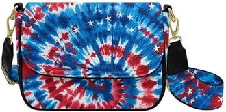 Hugs Idea Sac à main à bandoulière en cuir pour femme, Drapeau américain Tie Dye, Taille unique
