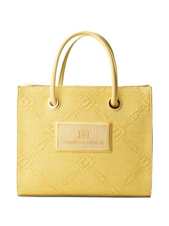 Elisabetta Franchi petit sac cabas à motif en jacquard - Jaune