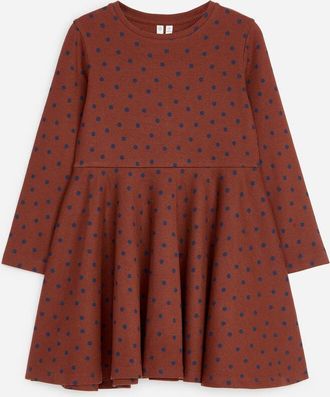 Arket Jerseykleid Mit Print -Braun