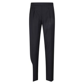 Tagliatore Doppelt gefaltete Wollhose - - Trousers - Herren - Blau - XL