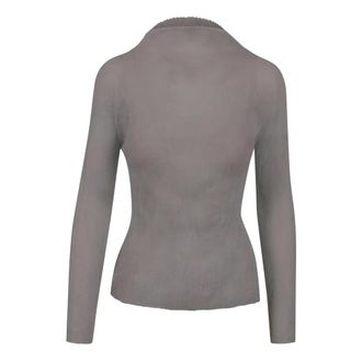 Issey Miyake Bluse mit weitem Ausschnitt - - Blouses & Shirts - Damen - Grau - M
