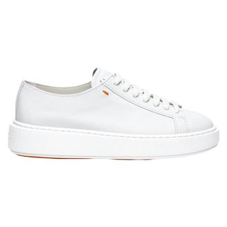Santoni Leder-Sneakers mit Schn&uuml;rung - - Shoes - Damen - Wei&szlig; - 39 1/2 EU