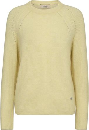 Mos Mosh MOS Mosh, Femme, Pulls, Jaune, Taille: 38 FR Pull en Tricot Doux Thora French Vanilla
