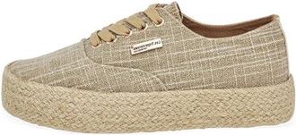 Les Tropeziennes LES TROPEZIENNES PAR M. BELARBI Femme Cosmic Chaussures Detente Tennis Lacet, Beige-Or, 37 EU