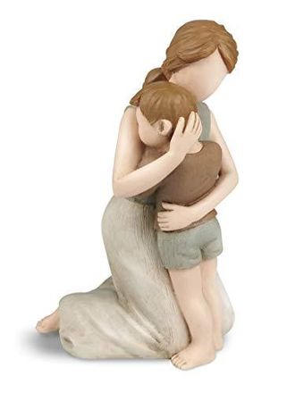 Carracci Figurines m&egrave;re et fils &laquo; The Greatest Bond Mom and Son &raquo; sculpt&eacute;es peintes &agrave; la main - Cadeau pour la f&ecirc;te des m&egrave;res, un anniversaire de mariage