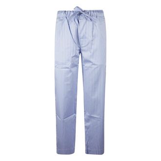 Tekla Satin-Pyjamahose - - Trousers - Damen - Blau - S