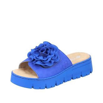 Rieker Mules V1052 pour femme, bleu, 37 EU