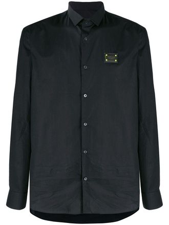 Philipp Plein chemise &agrave; patch logo - Noir