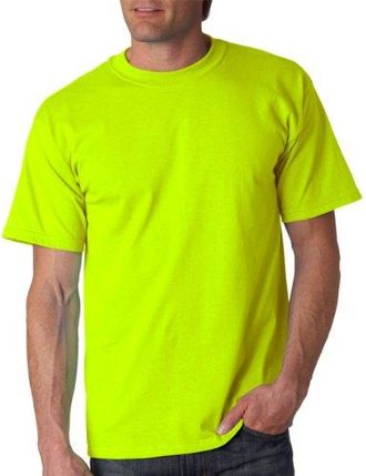 Gildan T-shirt dété basique à manches courtes pour homme- Vert Vert sécurité XXXXXL