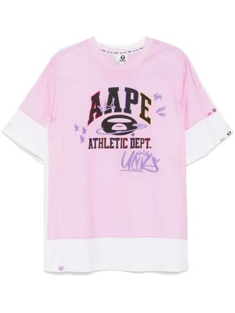 Aape By A Bathing Ape t-shirt à imprimé graphique - Rose