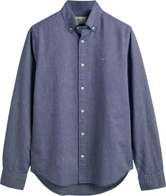GANT Hemd f&uuml;r Herren, Schmal, Lang&auml;rmlig (Blau)
