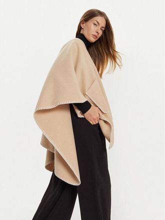 Pieces Poncho Nadja 17152351 Beige Relaxed Fit