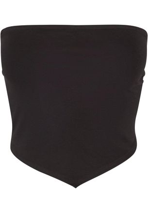 Urban Classics Ladies Knotted Bandeau Top Frauen Top schwarz S 95% Baumwolle, 5% Elasthan Basics