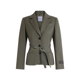 Patou Belted Single-breasted Blazer