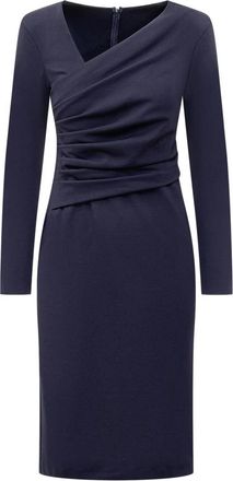 Emporio Armani Femme, Robes, Bleu, Taille: 46 FR Crossover Ruched Jersey Dress
