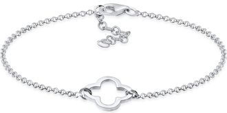 Elli Armband Damen Kleeblatt Cut-Out Symbol in 925 Sterling Silber
