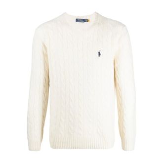 Ralph Lauren Homme, Pulls, Beige, Taille: XL Pull en maille torsadée