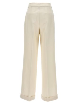 Kiton Stretch Wool Jersey Trousers - Cream