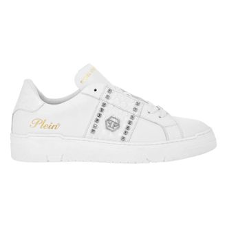 Philipp Plein unisex, Chaussures, Blanc, Taille: 37 EU Low Top Baskets Rebel Studs